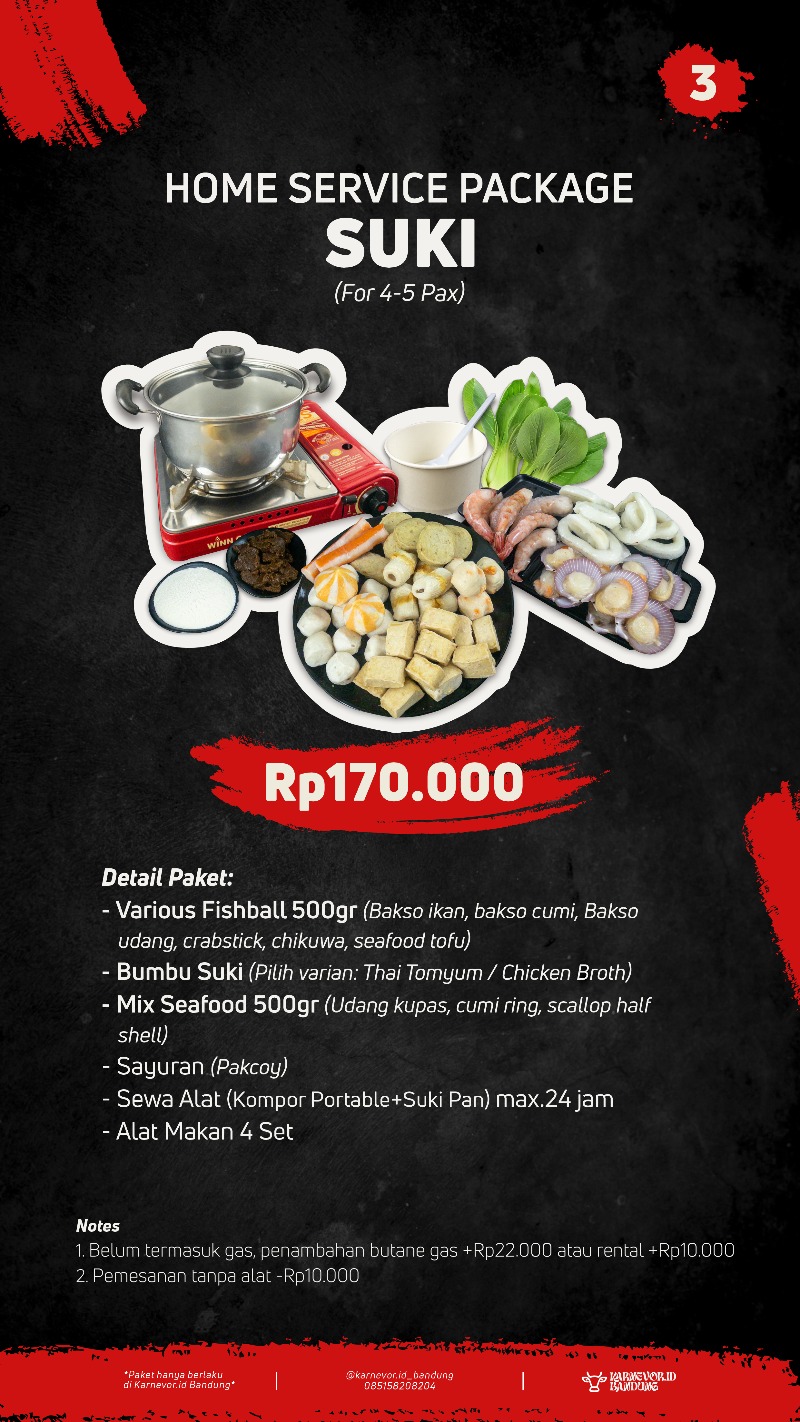 Grill Home Service Paket Suki 4-5pax