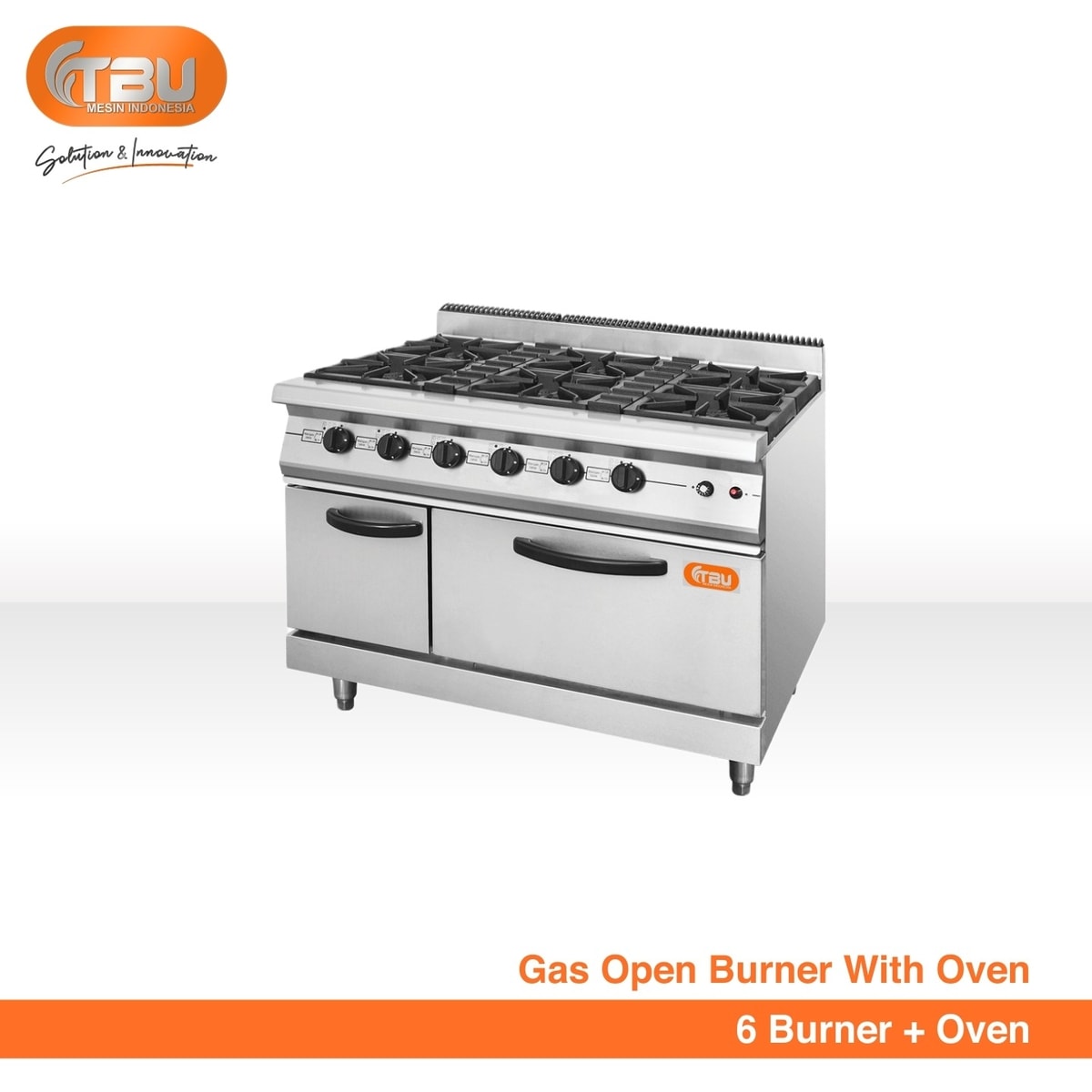 Gas Open Burner w/Oven 6 Burner TBU-GOBWO06