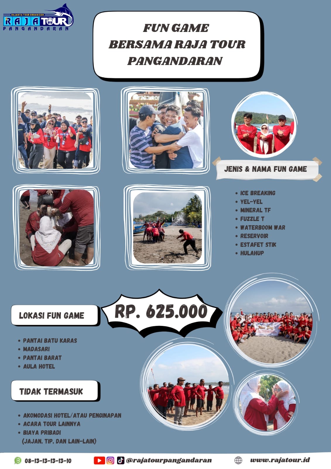 PAKET FUN GAMES & TEAM BUILDING RAJA TOUR PANGANDARAN