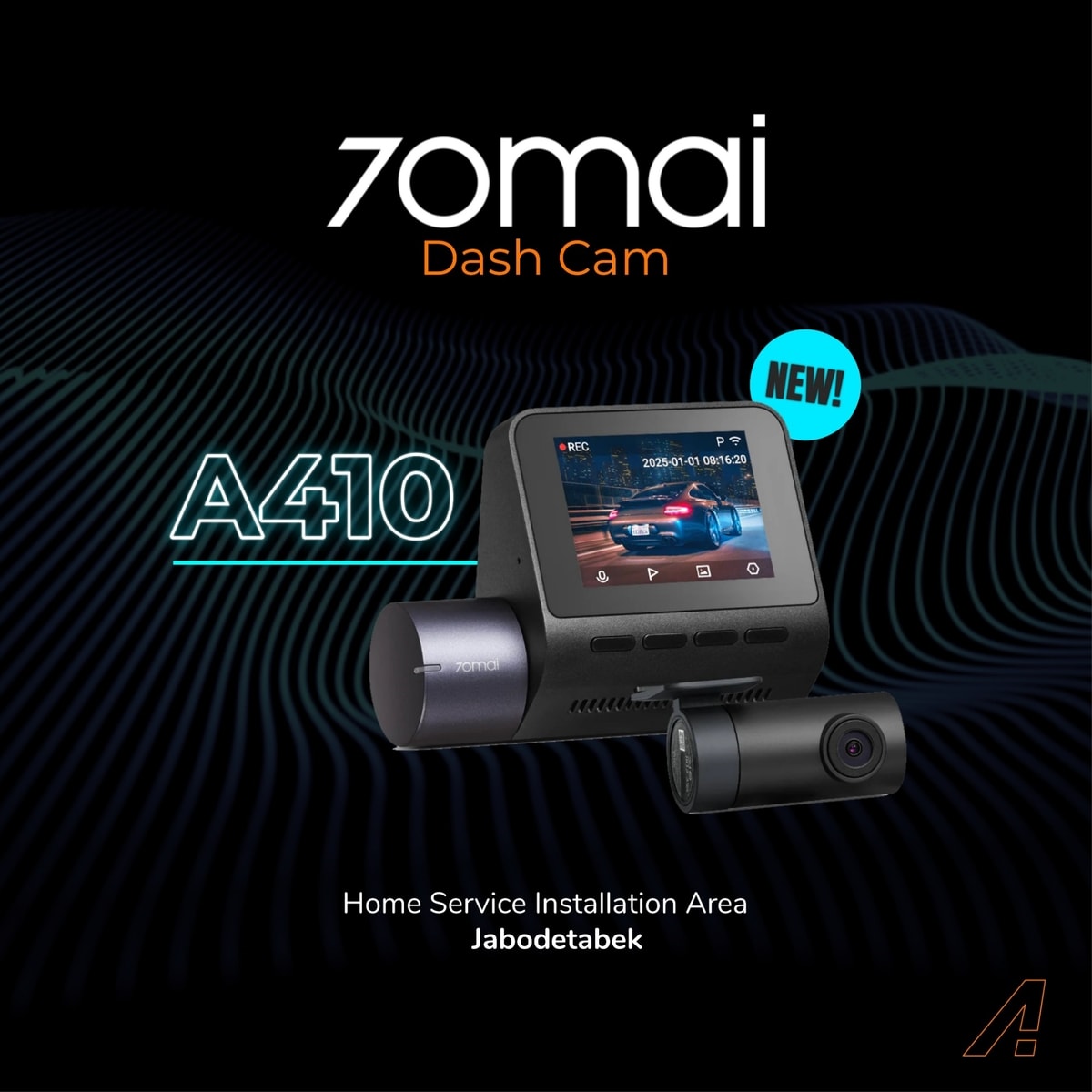70mai A410 Dashcam 2.5K Dual Channel | Sony Sensor + GPS