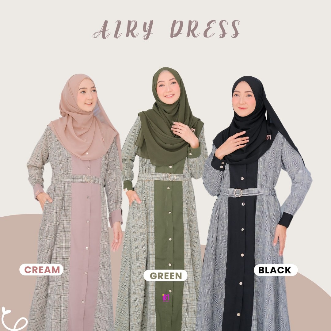 Airy Dress set pashmina Exclusive