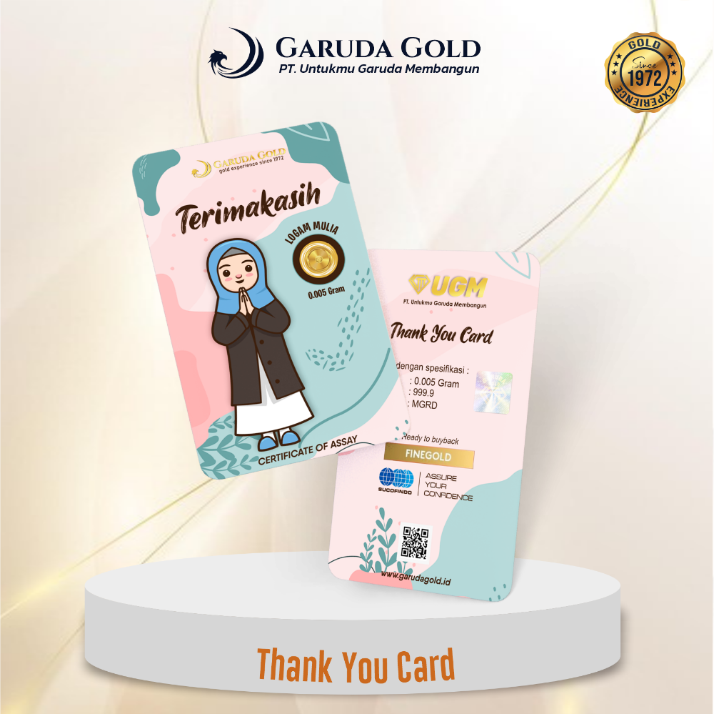 Garuda Gold Thankyou Card