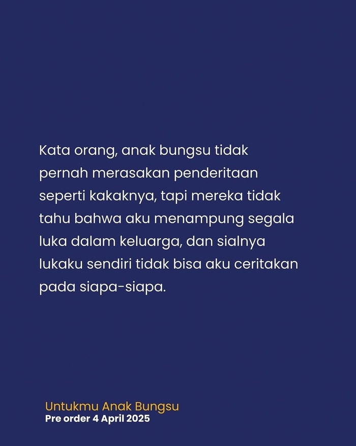 Buku Untukmu Anak Bungsu